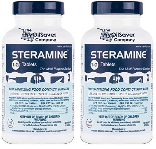2 x Steramine Sanitizing Tablets - 300 Tablets for Food Contact ...