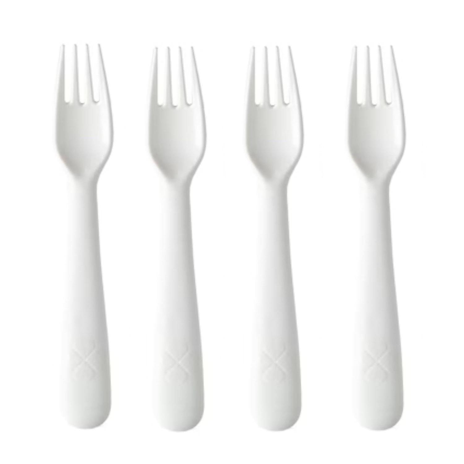 IKEA Kalas Kids Cutlery Set - 4pcs Cream Forks | BPA-Free | Color ...