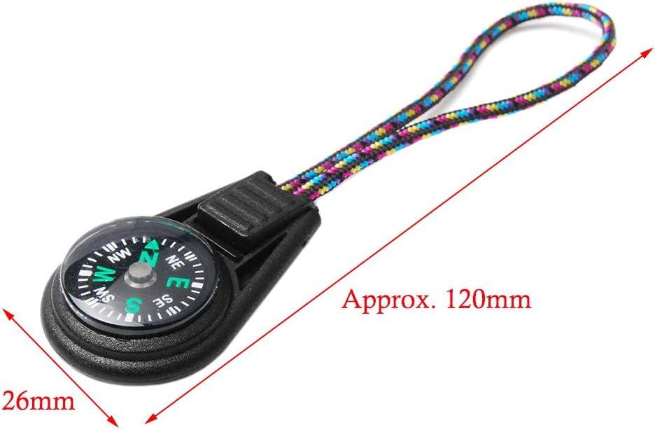 20 Pieces Mini Survival Compass Zipper Pull Slider Multi-Color Outdoor ...