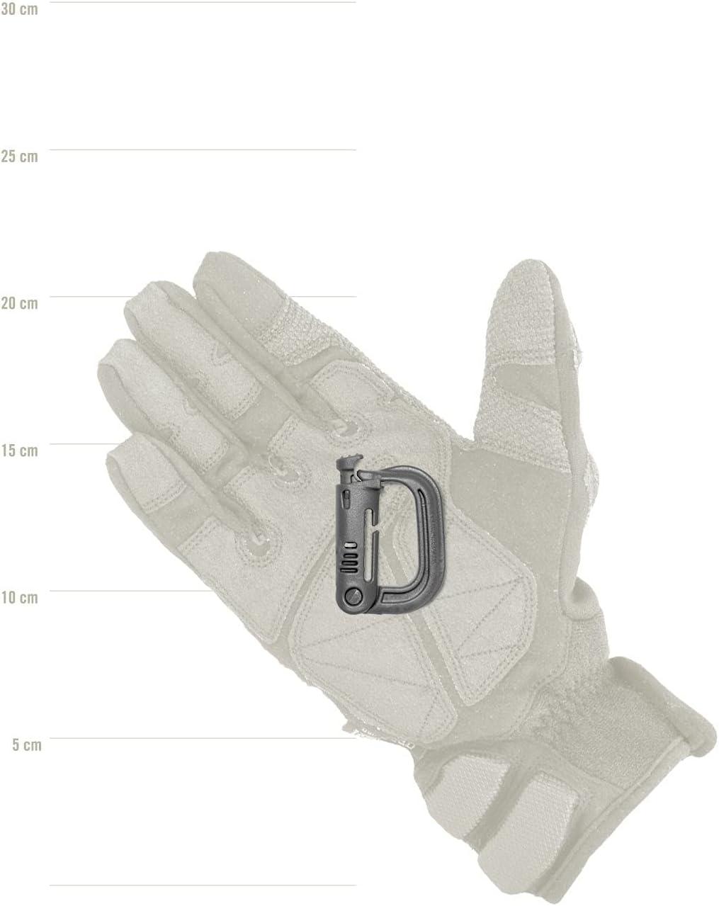 ITW - 4 Pack - BLACK - D-Ring Grimloc Locking for Molle Webbing. USA Made