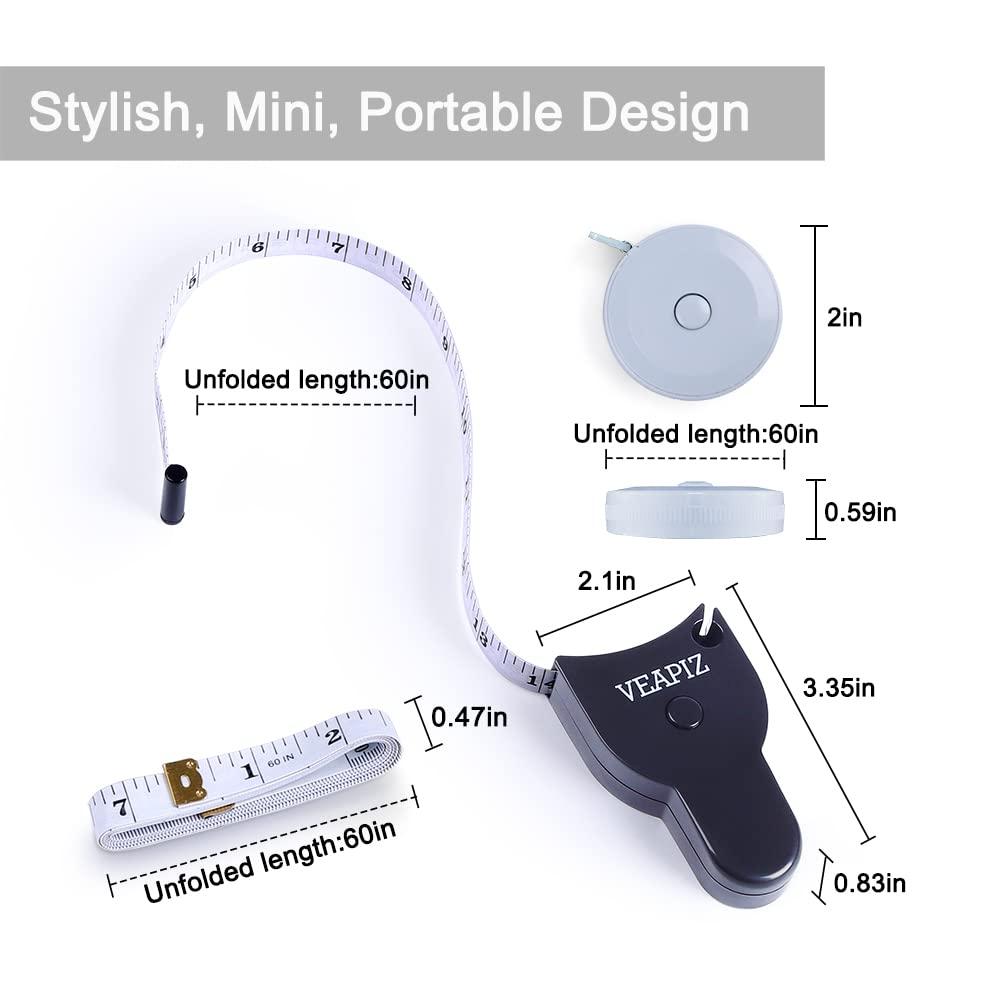 3PCS Automatic Telescopic Body Measure Tape with Lock Pin and Push ...