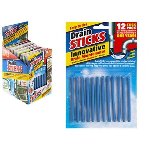Magic Drain Cleaner Sticks - Cleaning Pipes Shower Bath Clean Outdoor ...