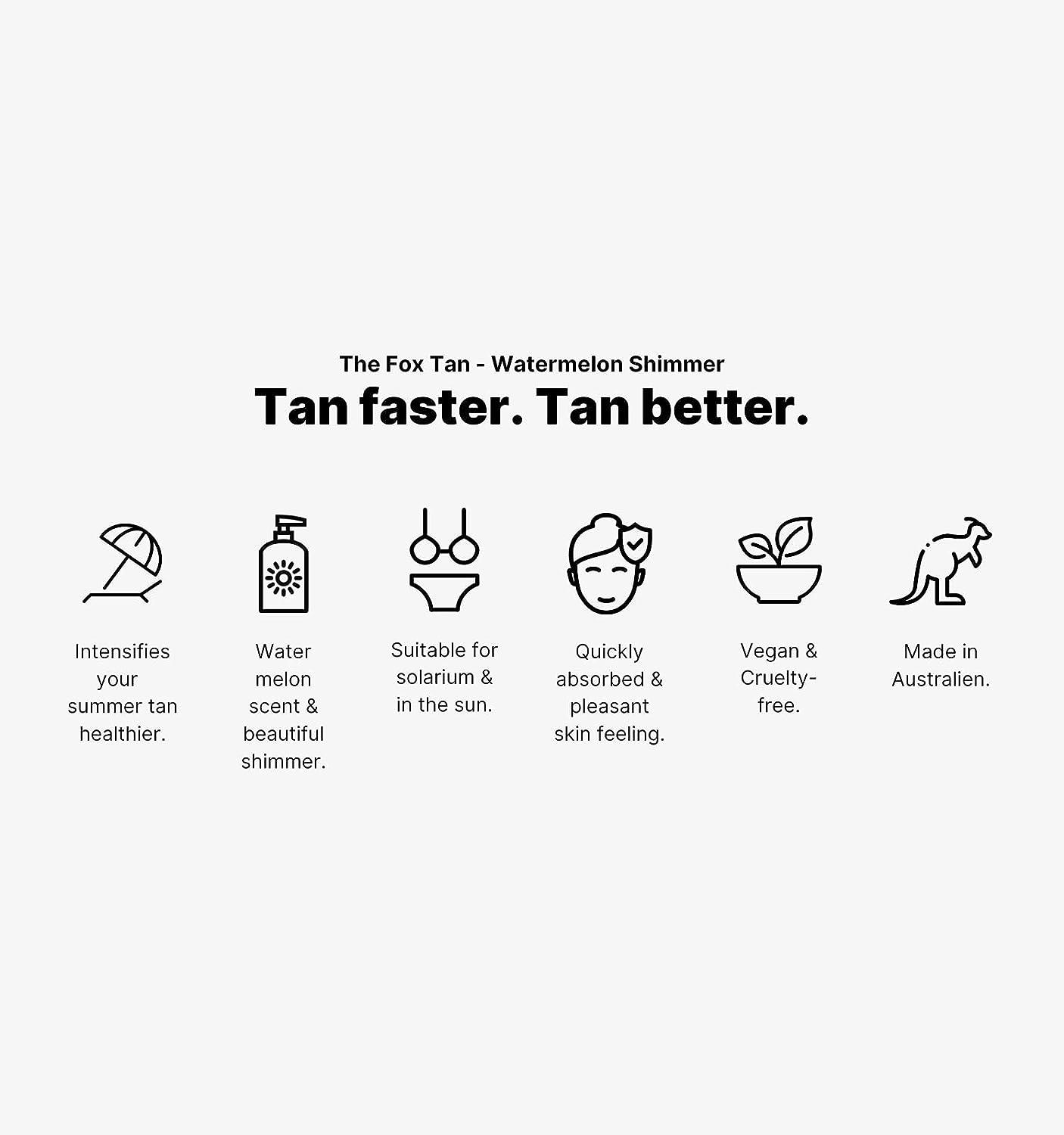 The Fox Tan Rapid Watermelon Mist Shimmer 120ml - Enhance Your Tan with ...