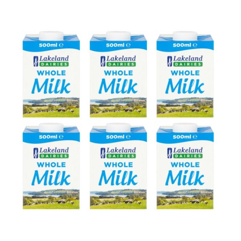 6 x 500ml Dairies UHT Whole Full Fat Milk Long Lasting | Buy Now with ...