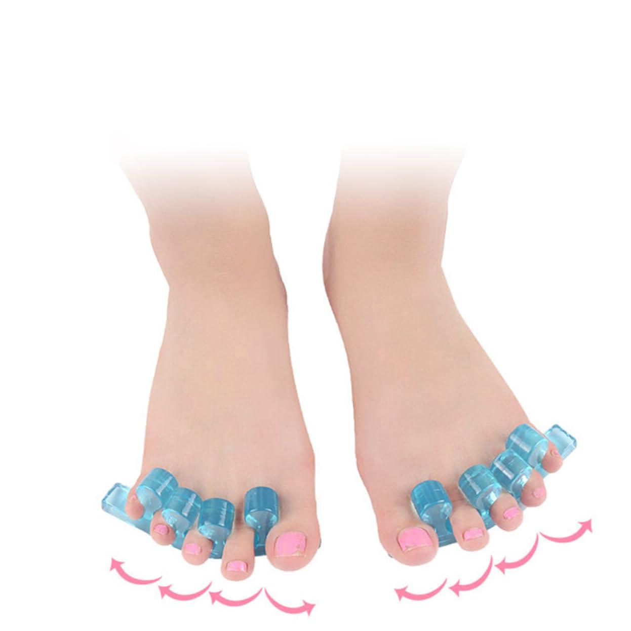 KALLORY Silicone Gel Toe Separators - Hammer Toe, Bunion Cushions ...