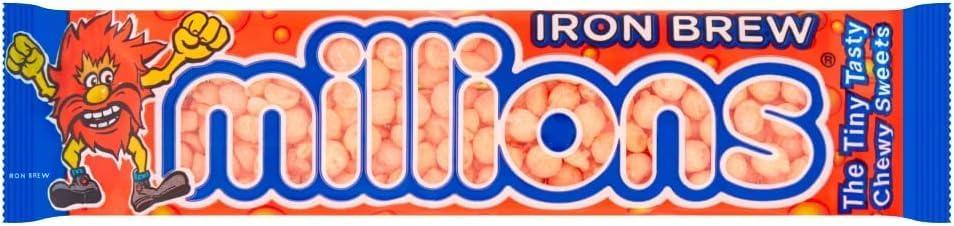 Iron Brew Millions Sweets Candy Irn Bru Rare Flavour 40g - Pack Of 5 ...