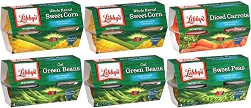 Libby's Microwavable Cups 4-4oz Cups (Pack of 6) - Sampler Pack - Choose Your Vegetable ...