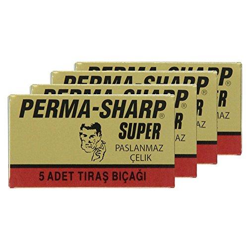 Razor Blade Set - 20 PermaSharp Double Thread Safety Razor Blades for ...