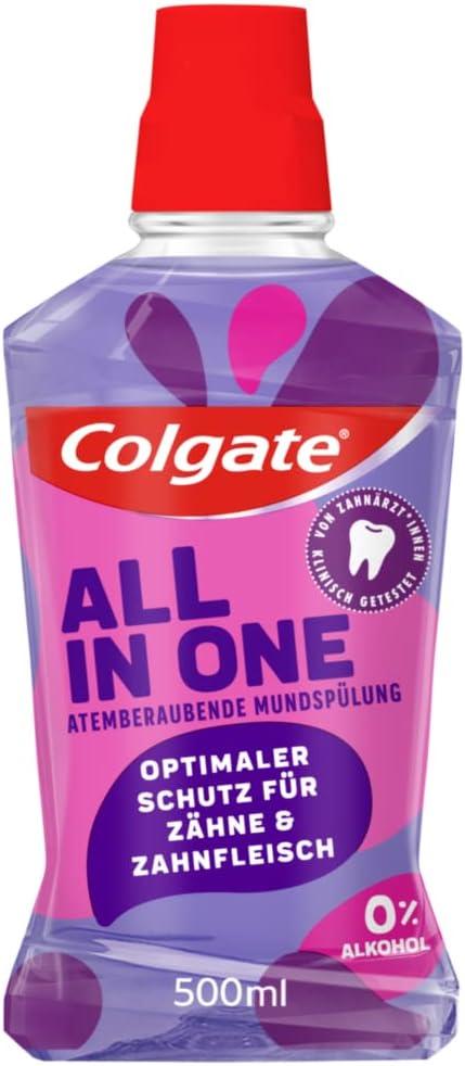 Colgate Mouthwash All in One 500ml - Antibacterial Oral Care for ...