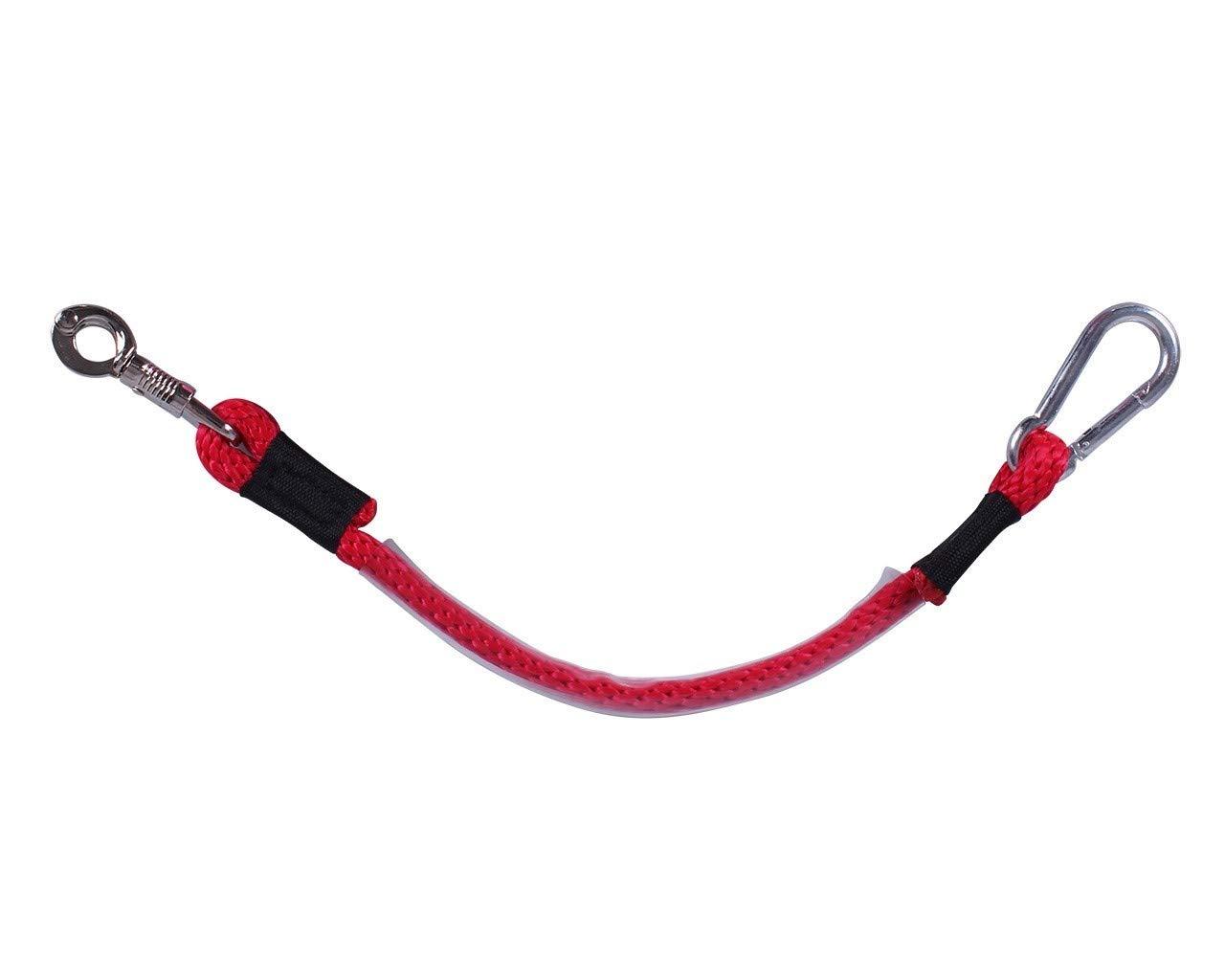 QHP Trailer Tie-Down Rope with Panic & Snap Hook - 60 cm Light Red ...