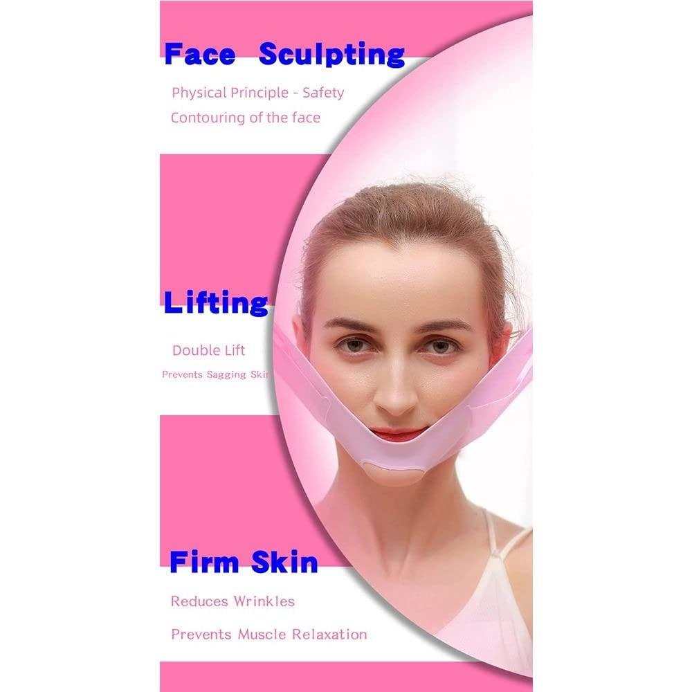 V Line Face & Neck Lift Silicone Mask - Double Chin Reducer & V-shaped ...