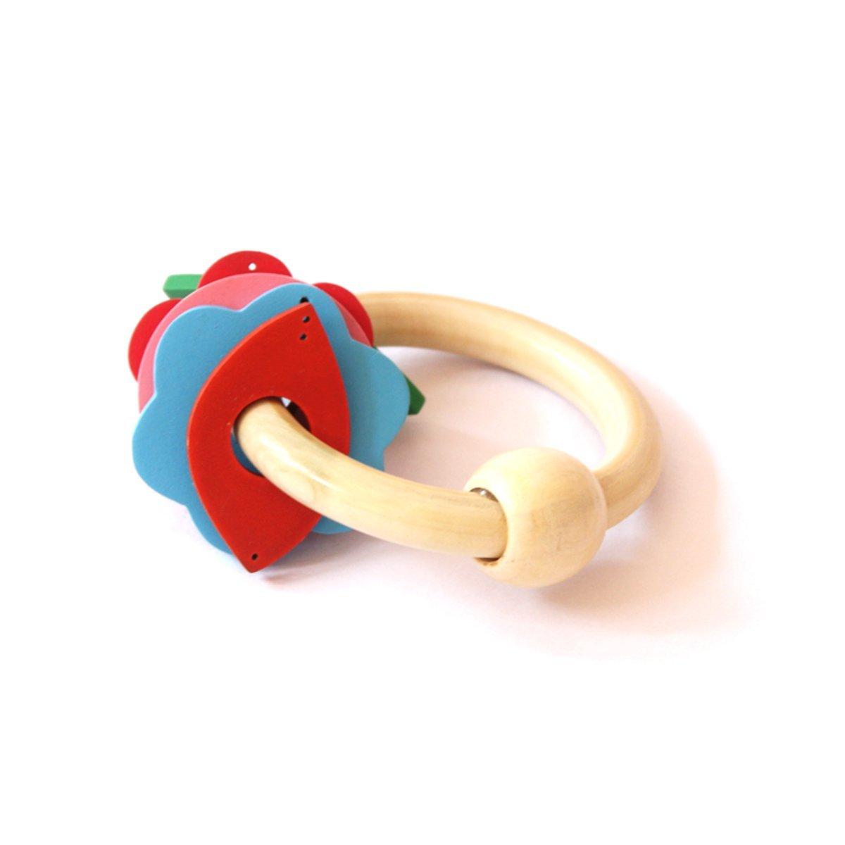 Shumee Wooden Keys Rattle for Babies - Developmental Musical Teething ...