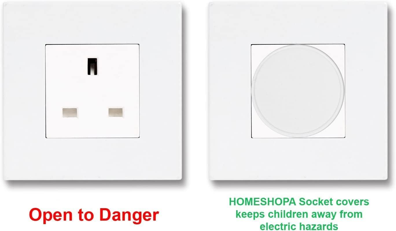 Baby Safety Plug Socket Covers - 12pc White Outlet Protectors for Home ...
