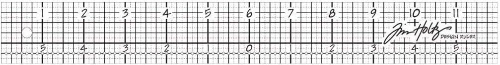 Tim Holtz Idea-ology Design Ruler - 12 Inch Clear Plastic and Metal ...
