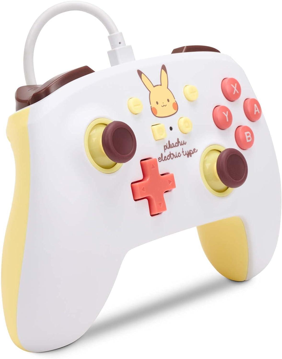 PowerA Pikachu Electric Type Enhanced Wired Controller for Nintendo ...