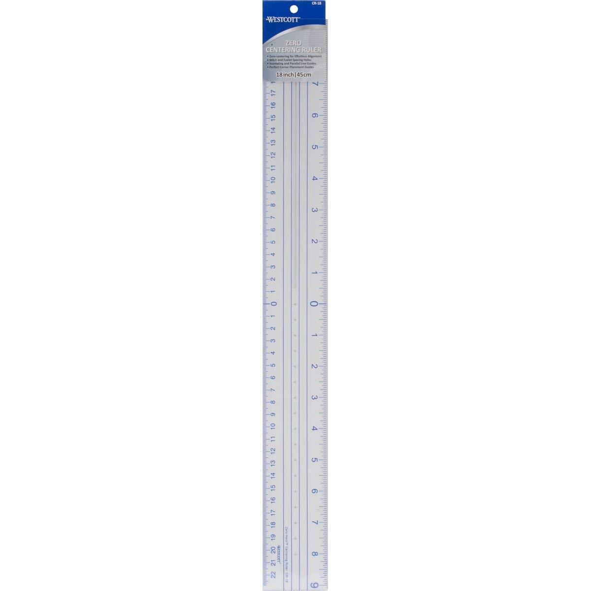 Westcott Plastic Zero Centering 18-Inch Ruler | Buy Now with Express ...