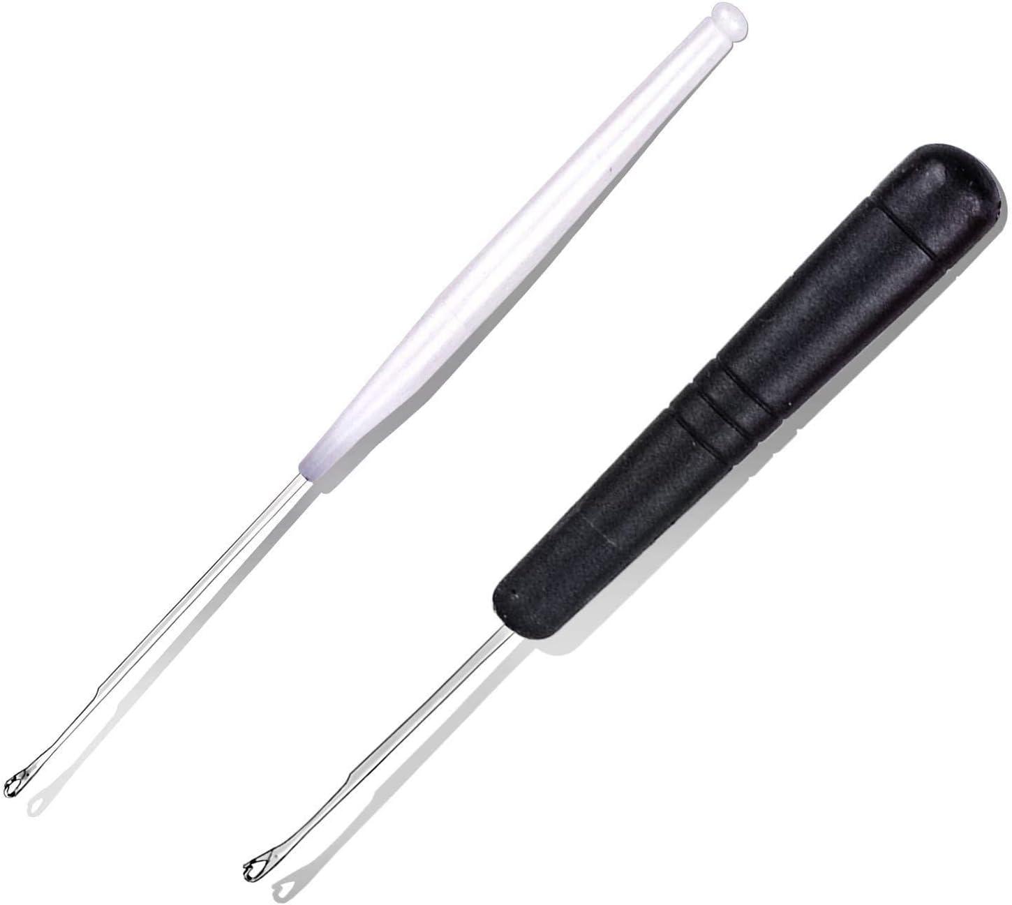 Latch Hook Crochet Needle Set - 10 Pieces Include 2 Wooden Bent Hooks ...