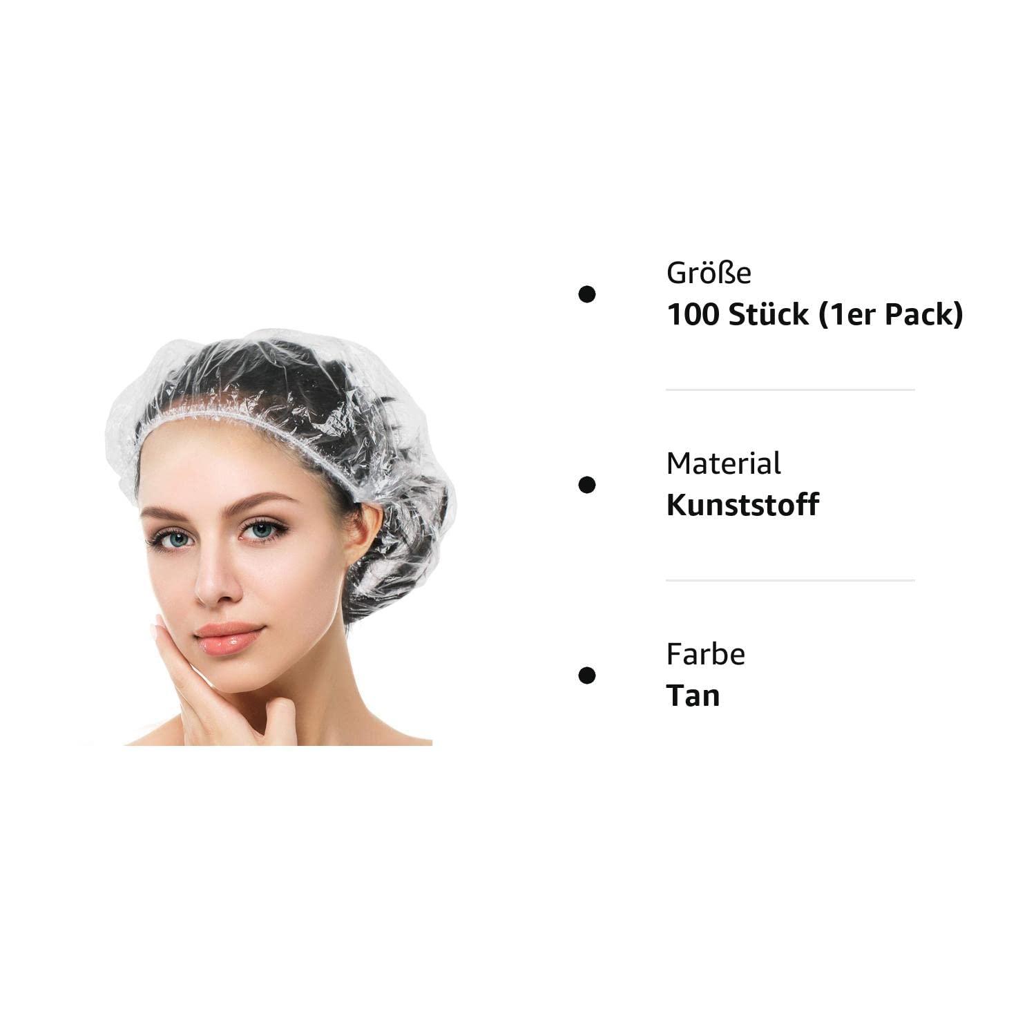 Buy Disposable Waterproof Shower Hoods - 100 Transparent Plastic Hair ...