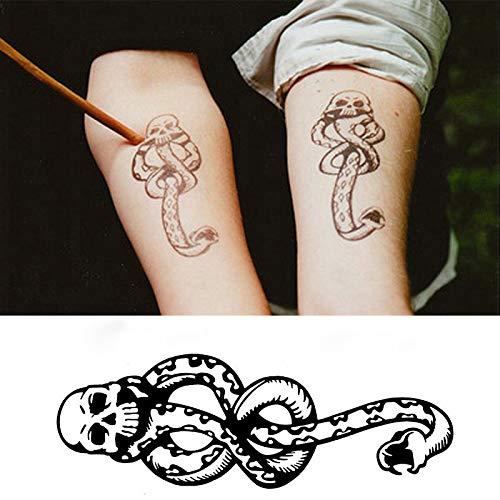 Small Temporary Tattoos Sticker, Death Eaters Dark Mark Mamba Skull ...