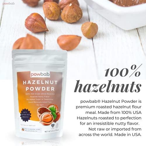 powbab Hazelnut Powder - 100% USA Grown Roasted Hazelnut Meal Flour ...