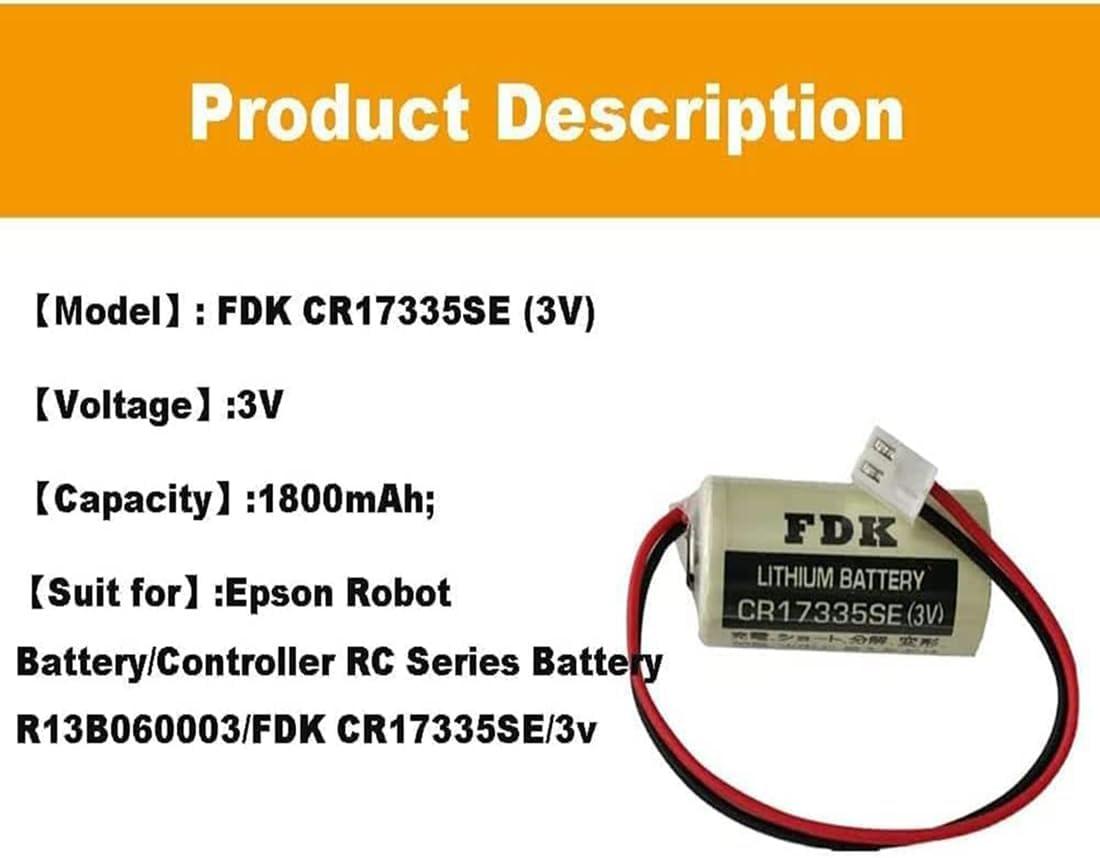 Buy 10 Pack FDK CR17335SE 3V PLC Battery for Epson RC Series - High ...