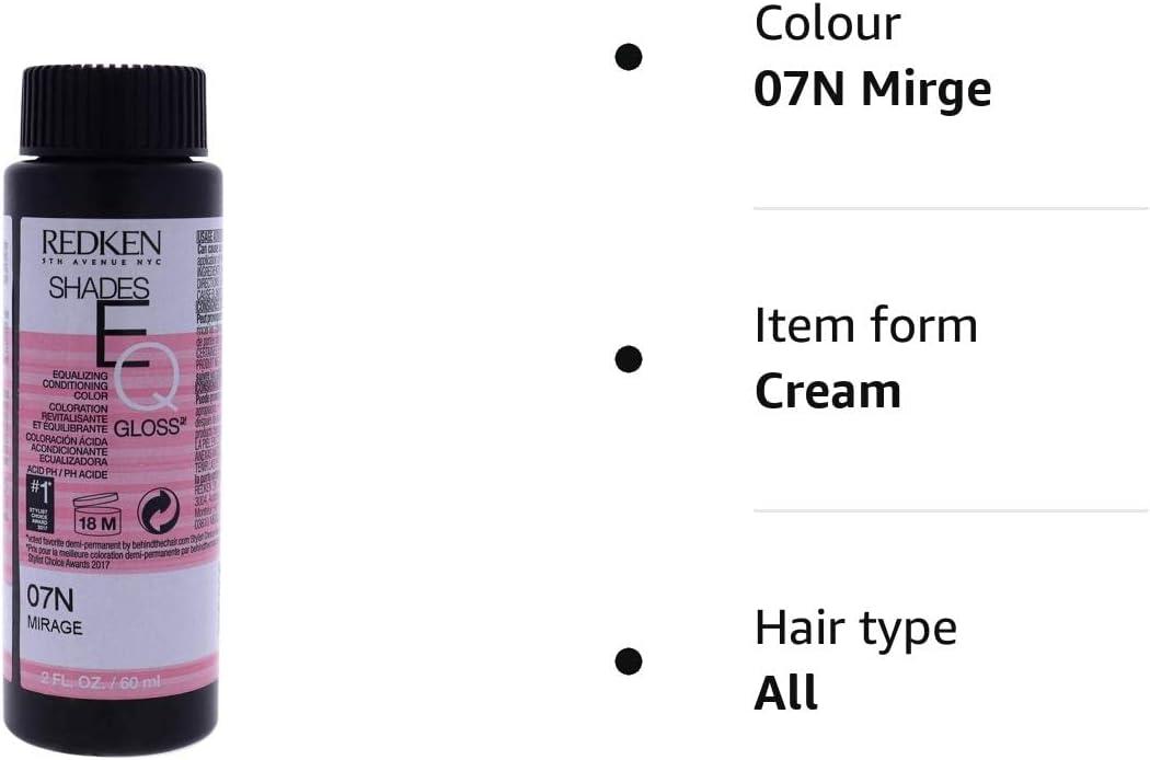 Redken Shades EQ Demi-Permanent Hair Gloss 07N Mirge 60ml - Pack of 1 ...