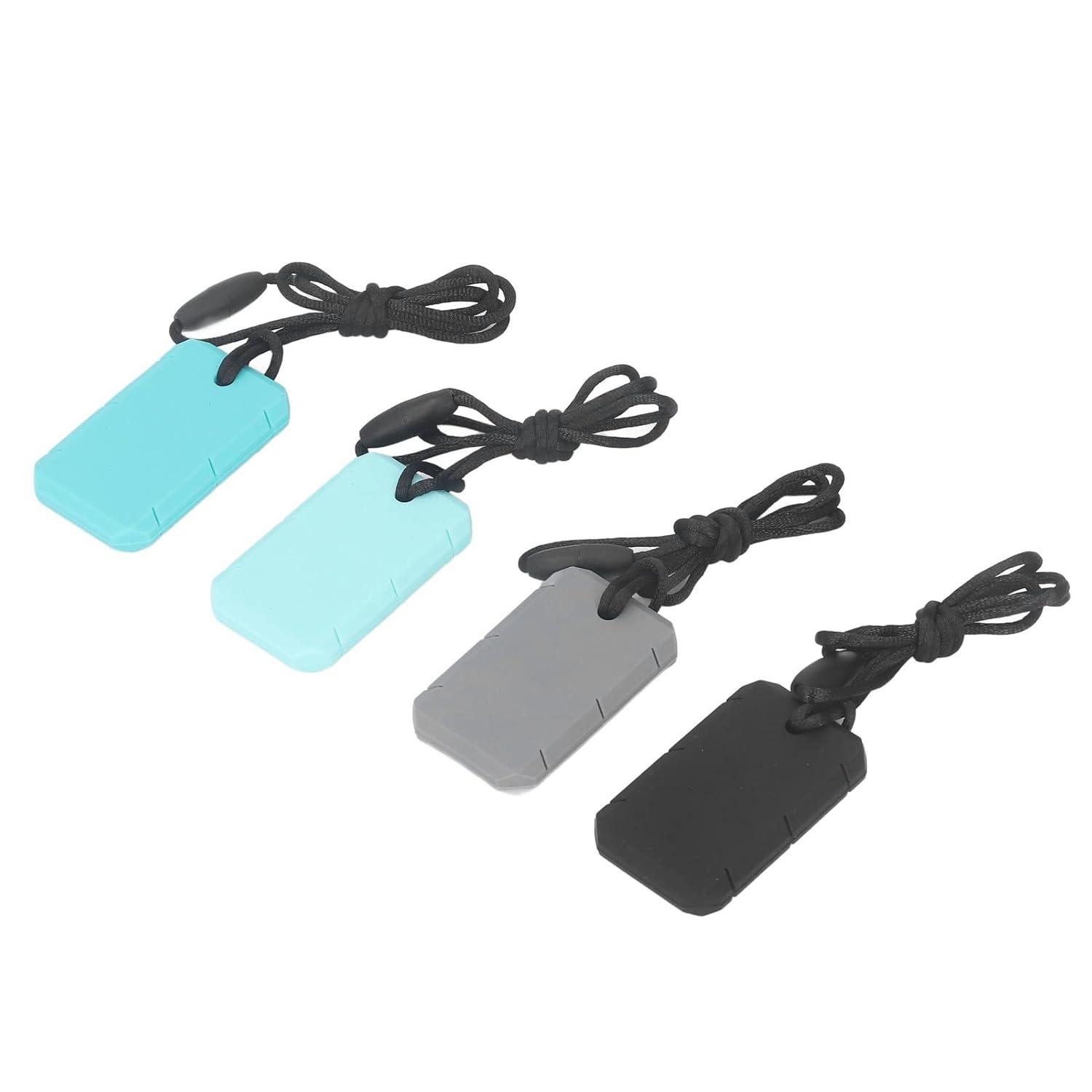 4-Piece Sensory Chewing Necklace Set | Food-Safe Silicone | Anxiety ...