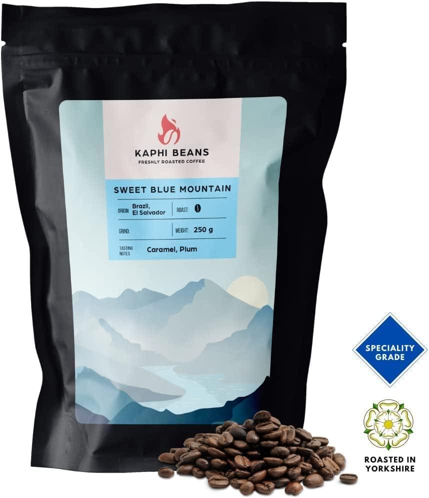 Kaphi Beans Sweet Blue Mountain Roasted Coffee- Medium Roast- Arabica Coffee Beans- Sweet ...