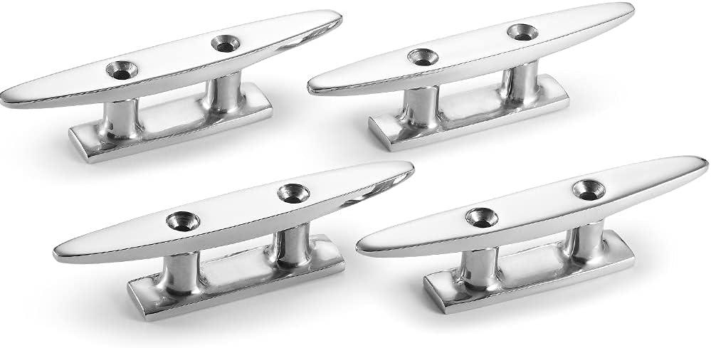 4 KAHACIYO Open Base Boat Cleat - 316 Stainless Steel Dock Cleat with ...