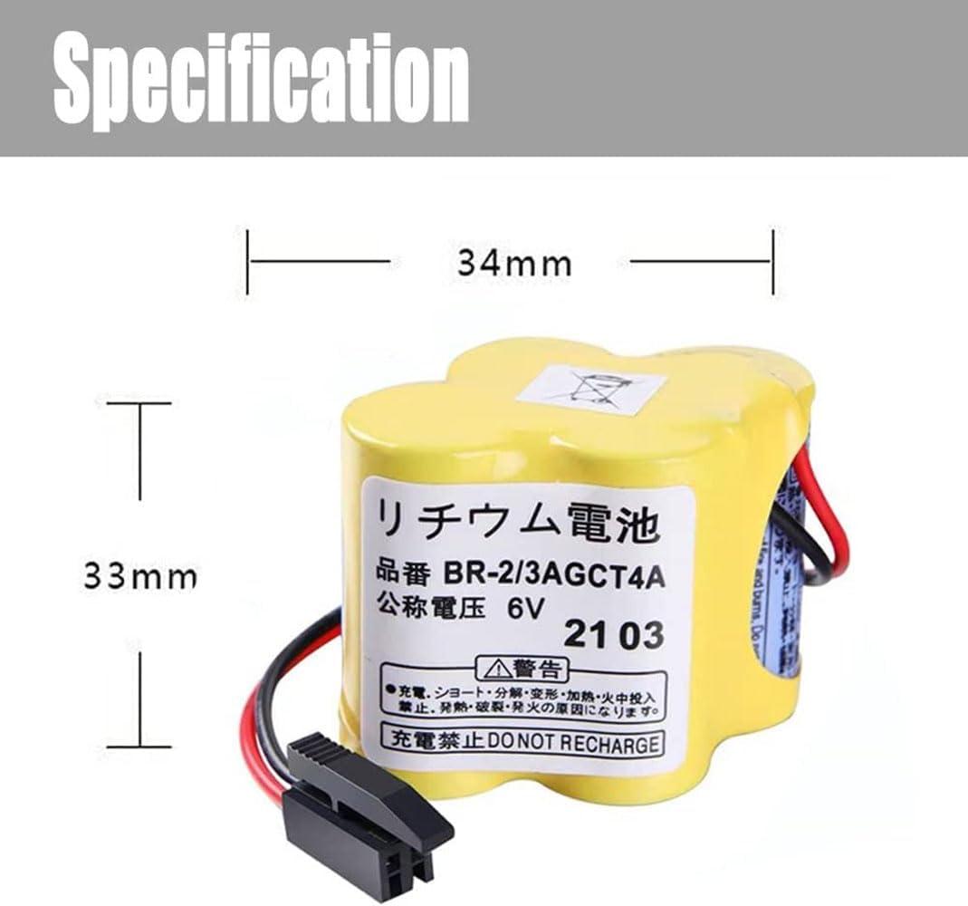 Buy Pack of 2 BR-2/3AGCT4A 6V 4400mAh Replacement Battery for FANUC A98L-0031-0025 CNC System ...
