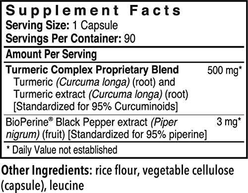 Patient One Turmeric Curcumin 500mg - 90 Veg Caps | Anti-Inflammatory ...