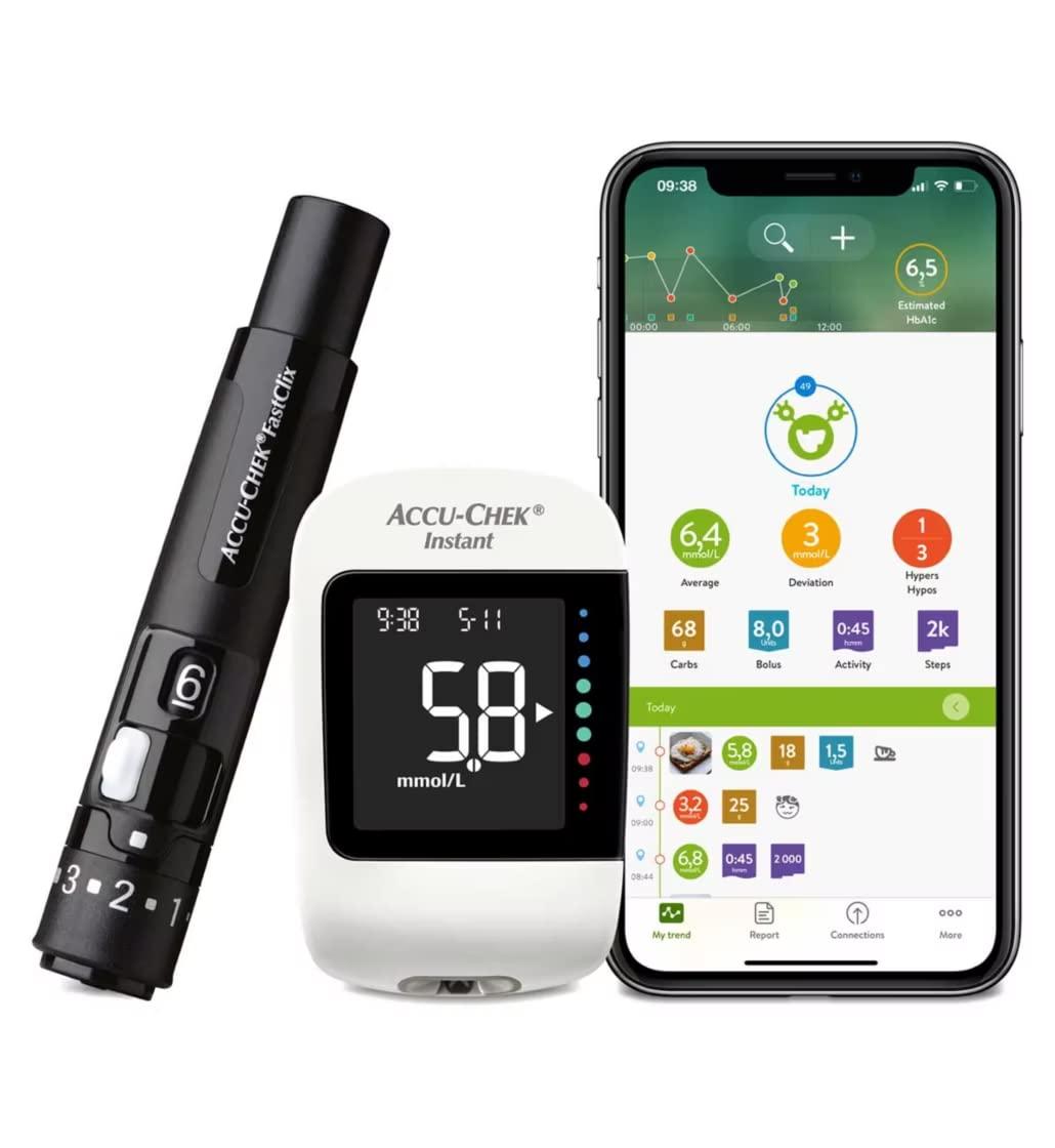 Accu-Chek Instant Monitoring System MMOL/L + Accu Chek Instant Test ...