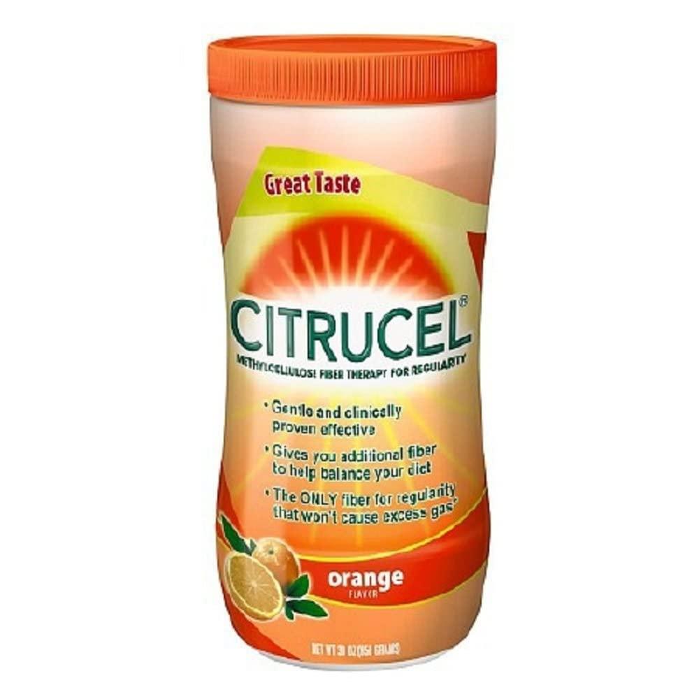 Citrucel Orange Fiber Supplement 30 oz - 2g Methylcellulose Powder - 1. ...
