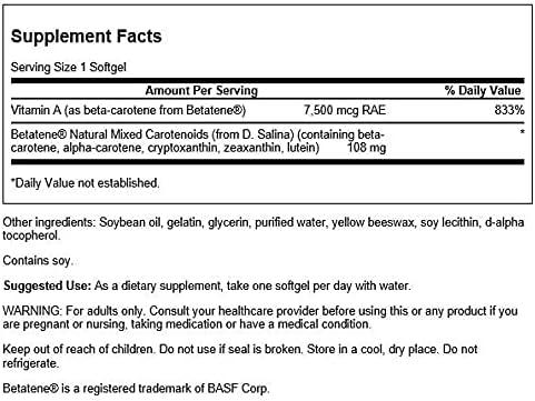 Buy Swanson Betatene Natural Mixed Carotenoids 60 Sgels (2 Pack ...