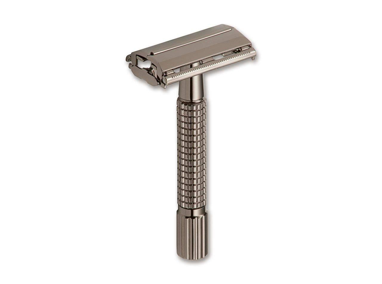 B ker Plus Manufaktur Solingen Safety Razor - Butterfly Gunmetal Grey ...