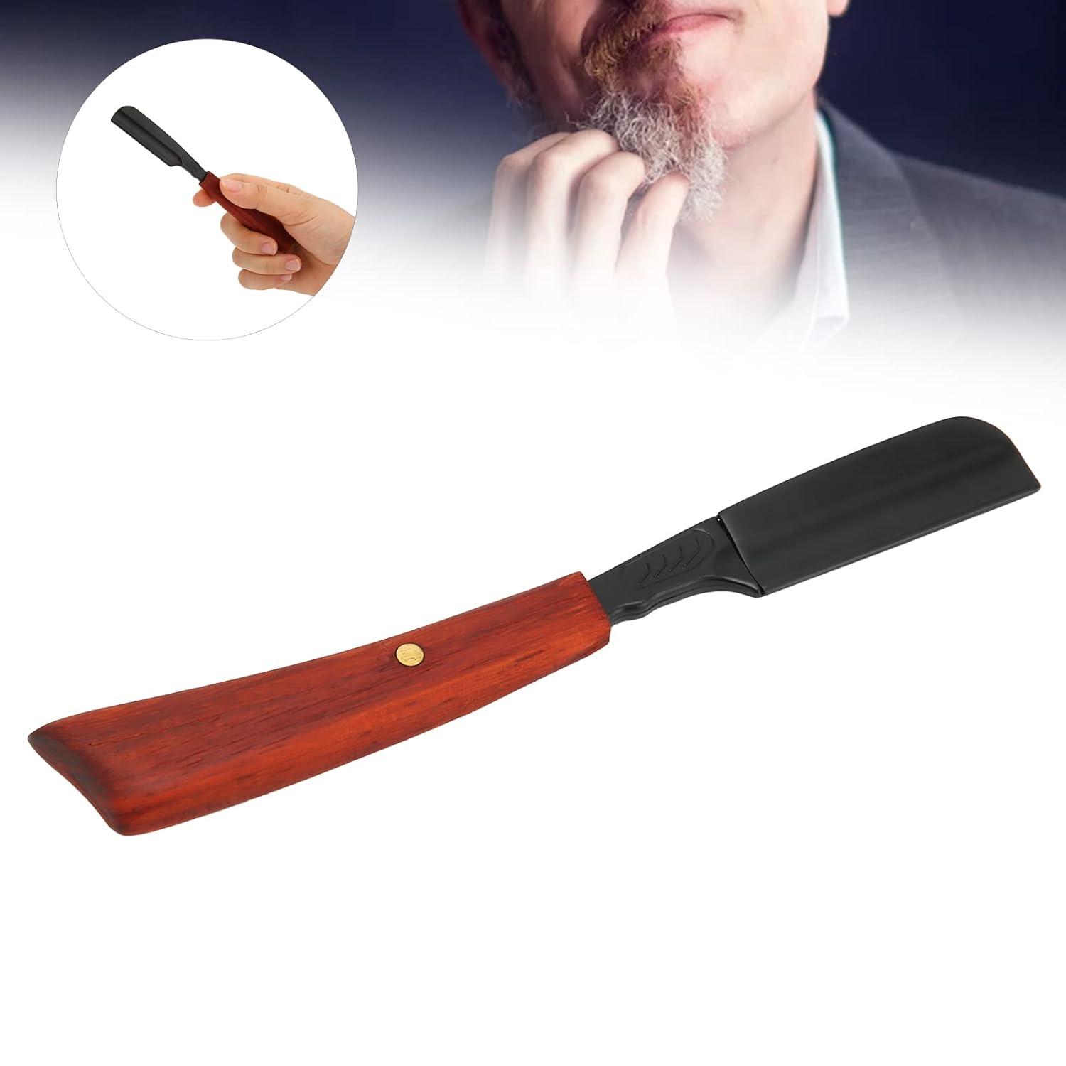 S53-6 Black Straight Edge Razor for Eyebrow Shaping & Hair Removal ...