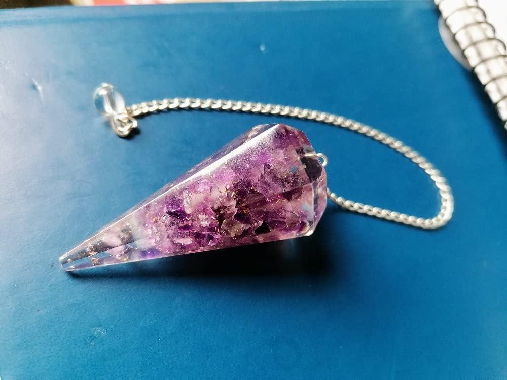 Amethyst Orgone Dowsing Pendulum Handcrafted with Genuine Gemstone ...