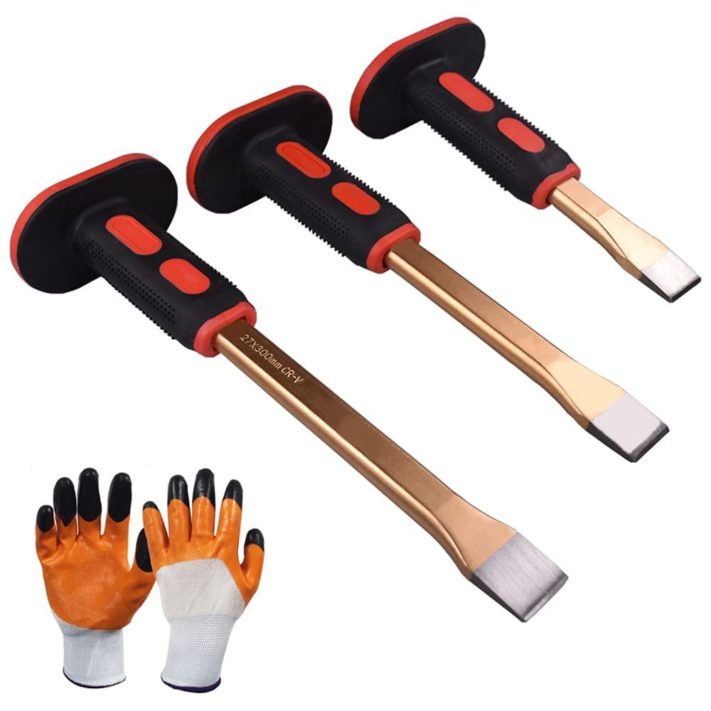Generic 3 piecesmasonry chisel Heavy Duty Flat Chisel with Hand ...