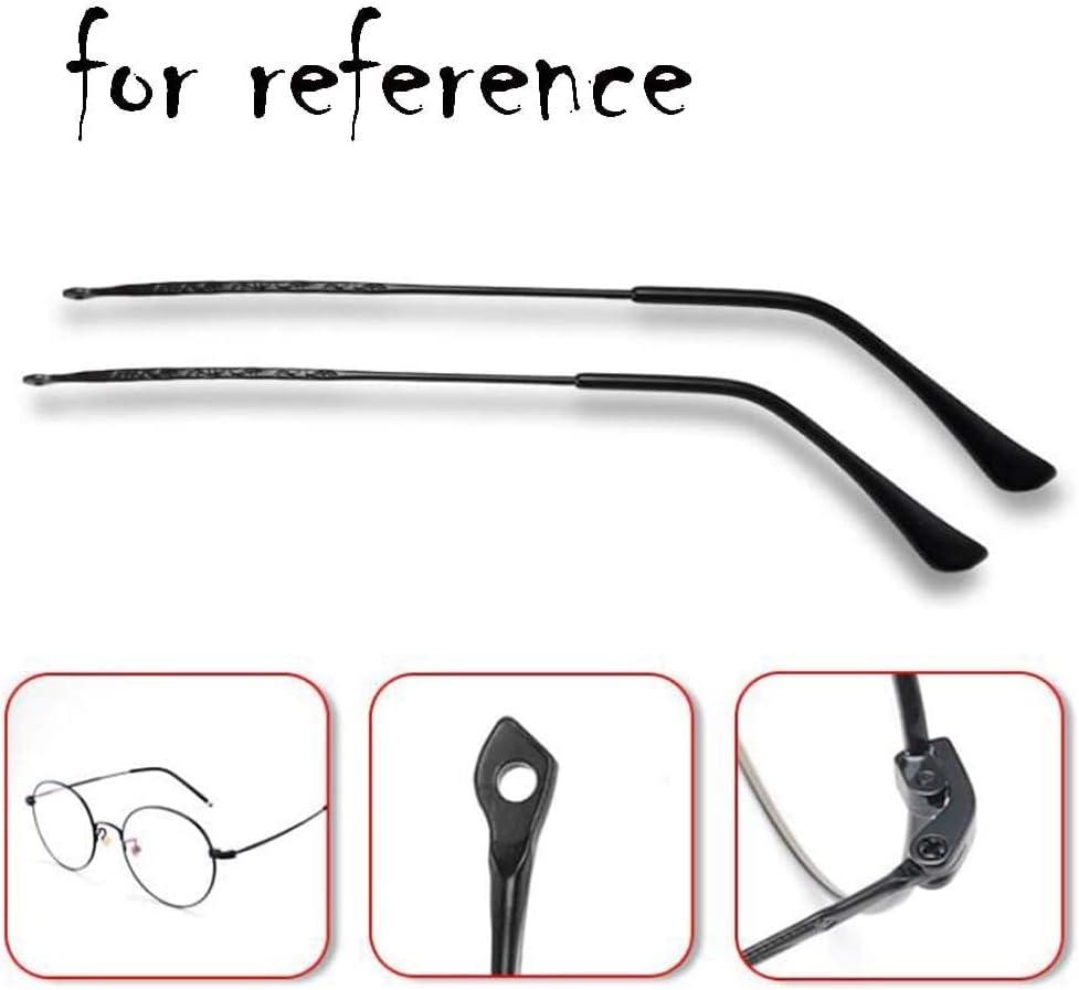 VekkEr Black Vintage Metal Eyeglass Temple Replacement - 1 Pair for ...