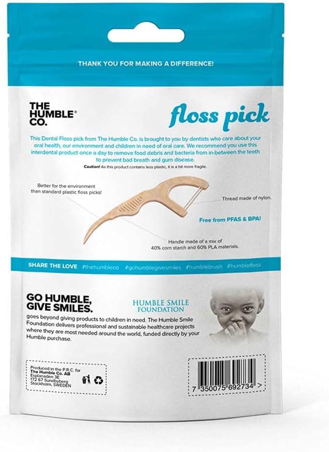 Humble Natural Dental Floss Picks - Eco-Friendly Dental Floss Sticks ...