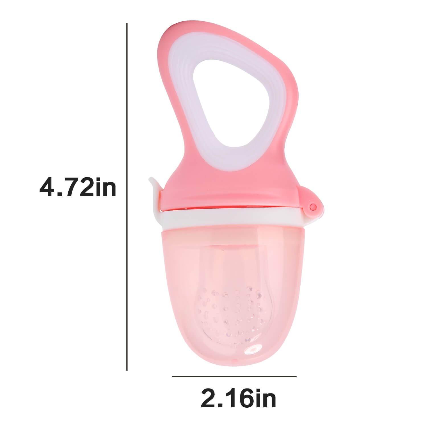 Baby Fruit Feeder Pacifier (2 Pack) with Silicone Pouches - Infant Food ...