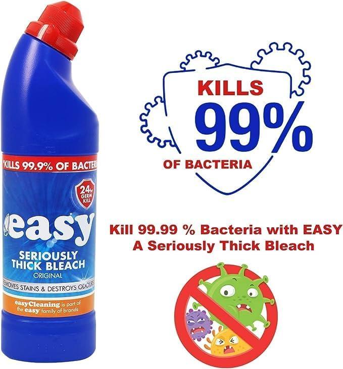 Easy Thick Bleach 750ml (Pack Of 6) | Thick Toilet Bleach | Easy ...