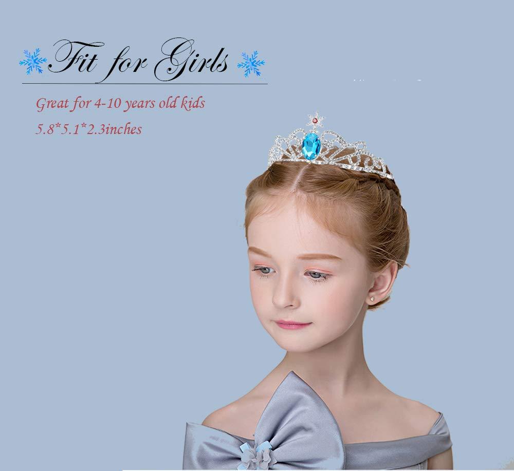 Blue Diamond Snowflake Rhinestone Girls Tiara - Lovelyshop Princess ...