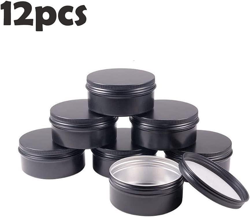 Buy Sertay Empty Cans - 12 Travel Cream Containers with Screw Caps for ...