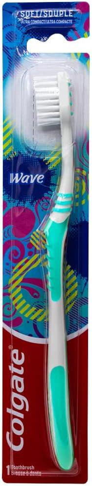 Colgate Wave Ultra Compact Soft Toothbrushes (Pack of 6) - Assorted ...
