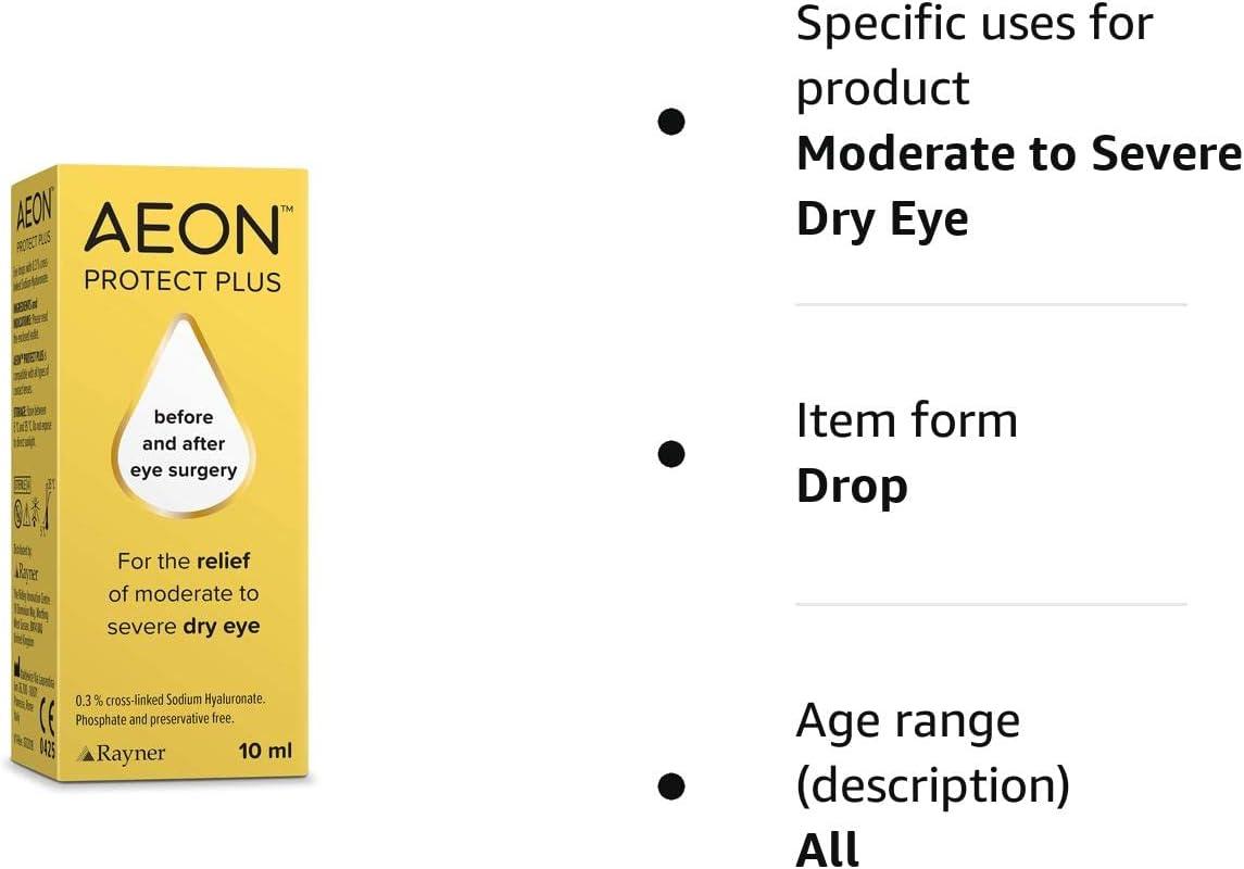 AEON Protect Plus Dry Eye Drops 10ml - For Moderate to Severe Dry Eye ...