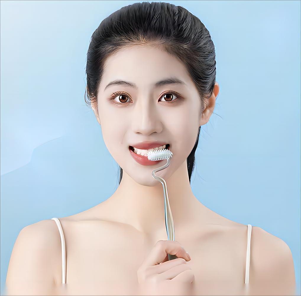 Hikaka S-Shaped Vertical Toothbrush for Adults - Interdental Brush with ...