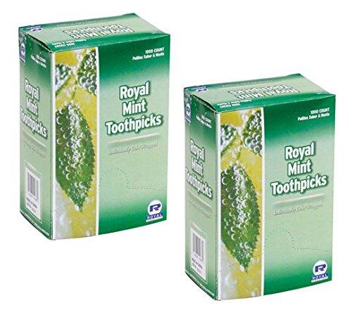 Royal Mint Individual Cello Wrapped Toothpicks (2 Pack) - Freshen ...