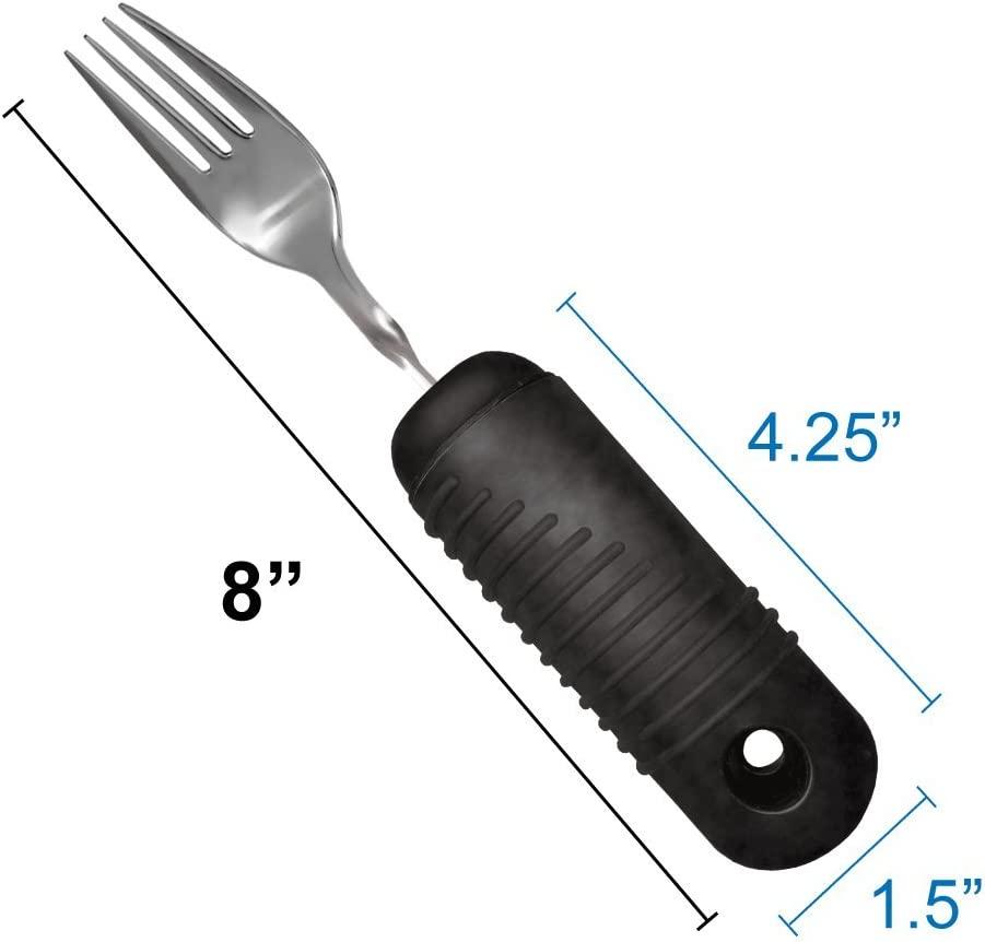 Rehabilitation Advantage Easy Grip Fork with Built-up Handle - Black ...