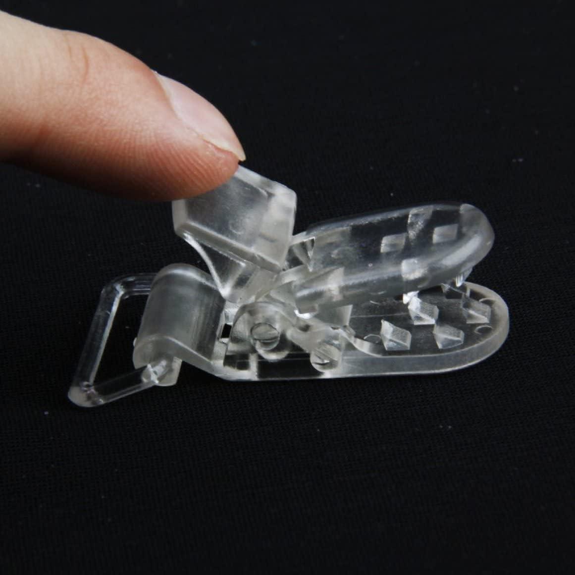 Clear Plastic Clip Pacifier Holder - 10pcs Badge Dummy Clips for ...